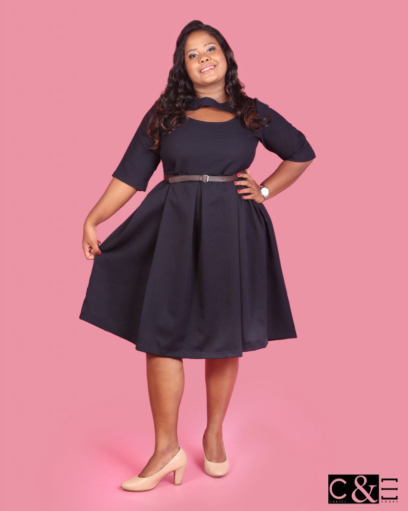 Box Pleated Dress - Curves and Edges